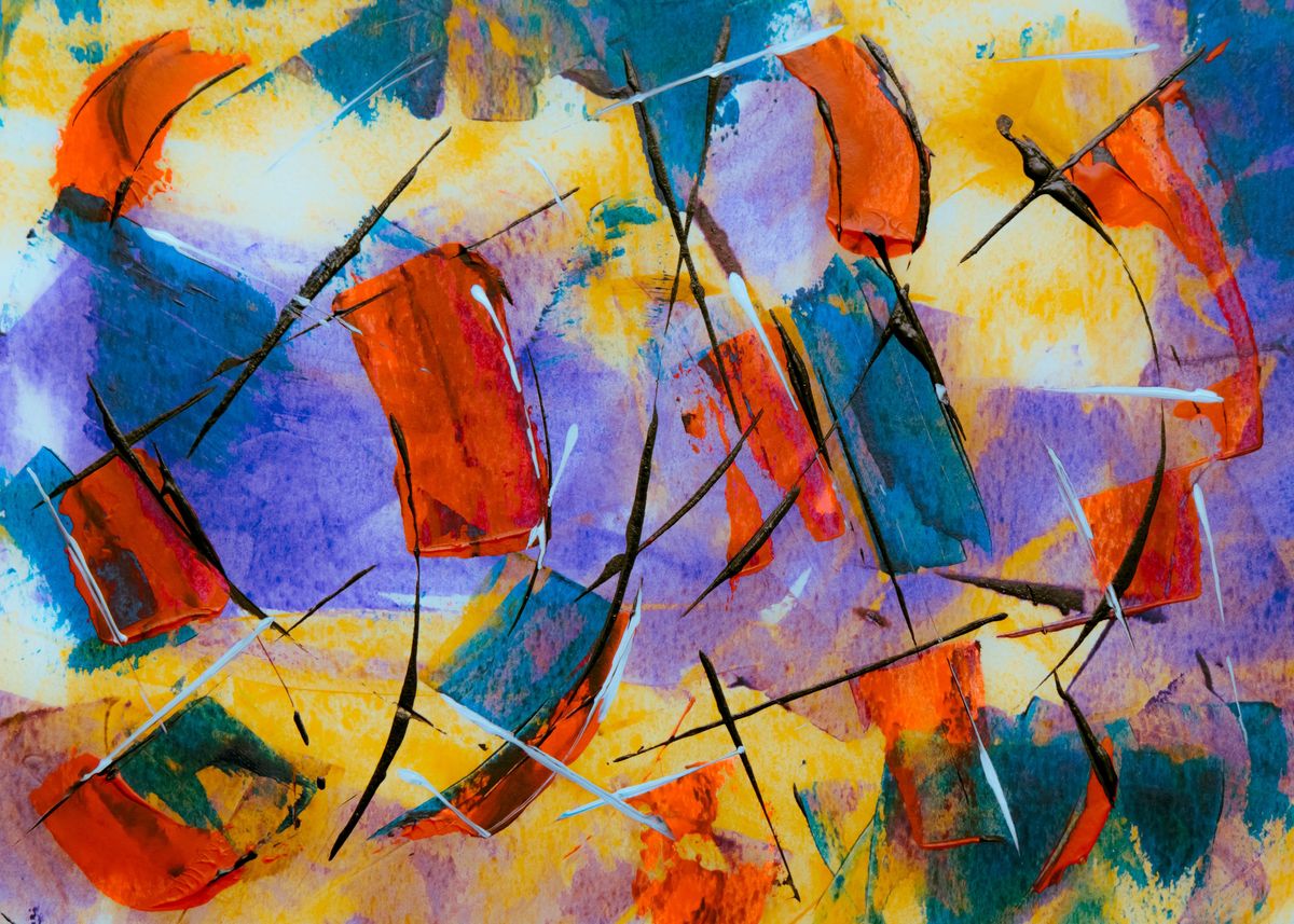 'Abstract squares' Poster by Artistic Prints | Displate