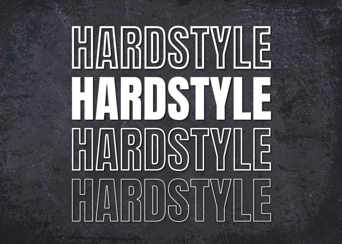'Hardstyle Pattern Rawstyle' Poster, picture, metal print, paint by ...