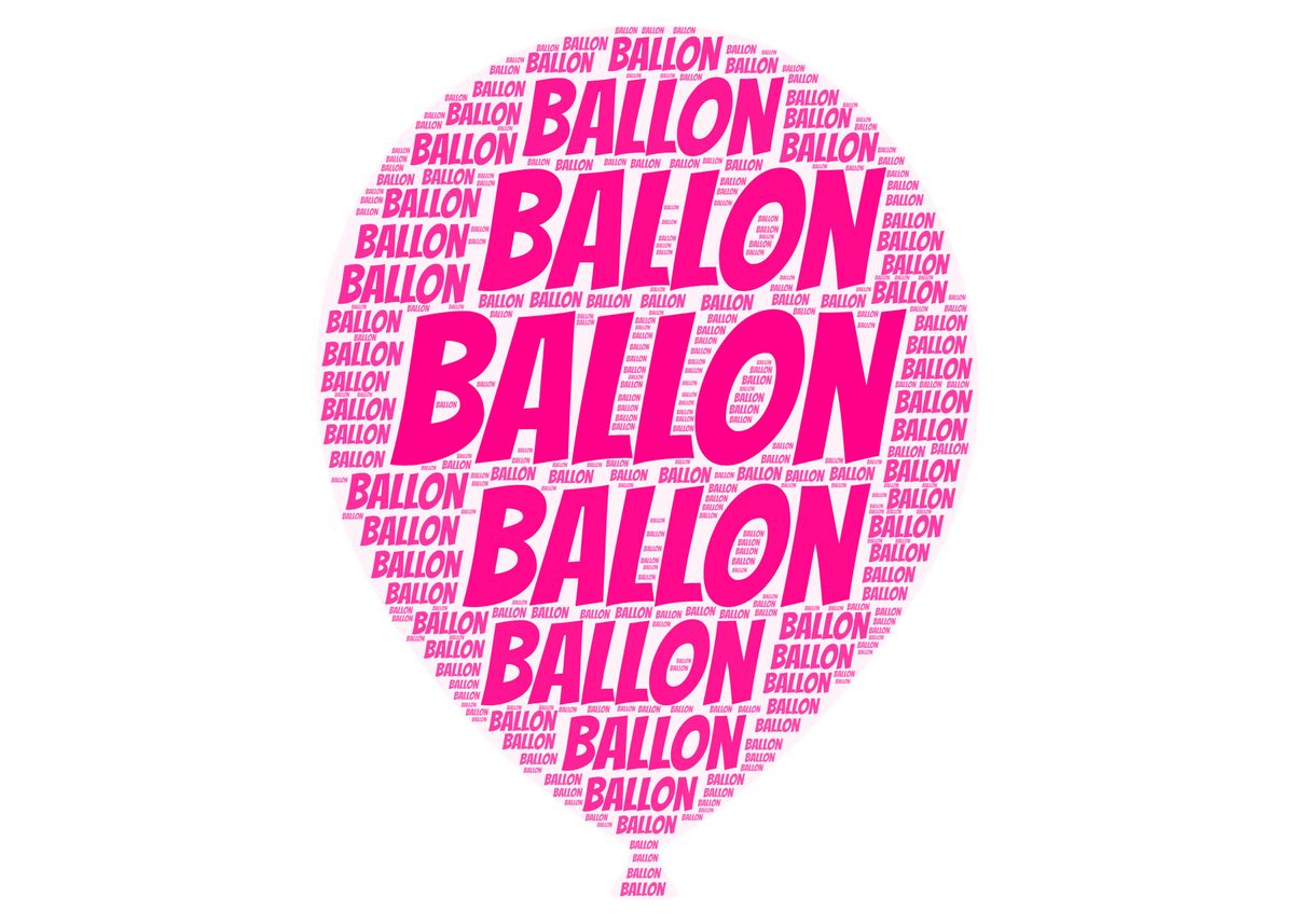 'Ballon Word Cloud' Poster, picture, metal print, paint by ...
