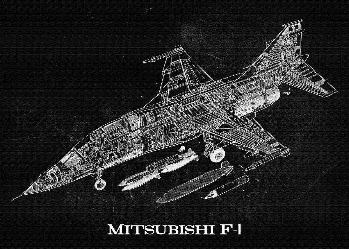 'Mitsubishi F1' Poster by JAT DESIGNS | Displate