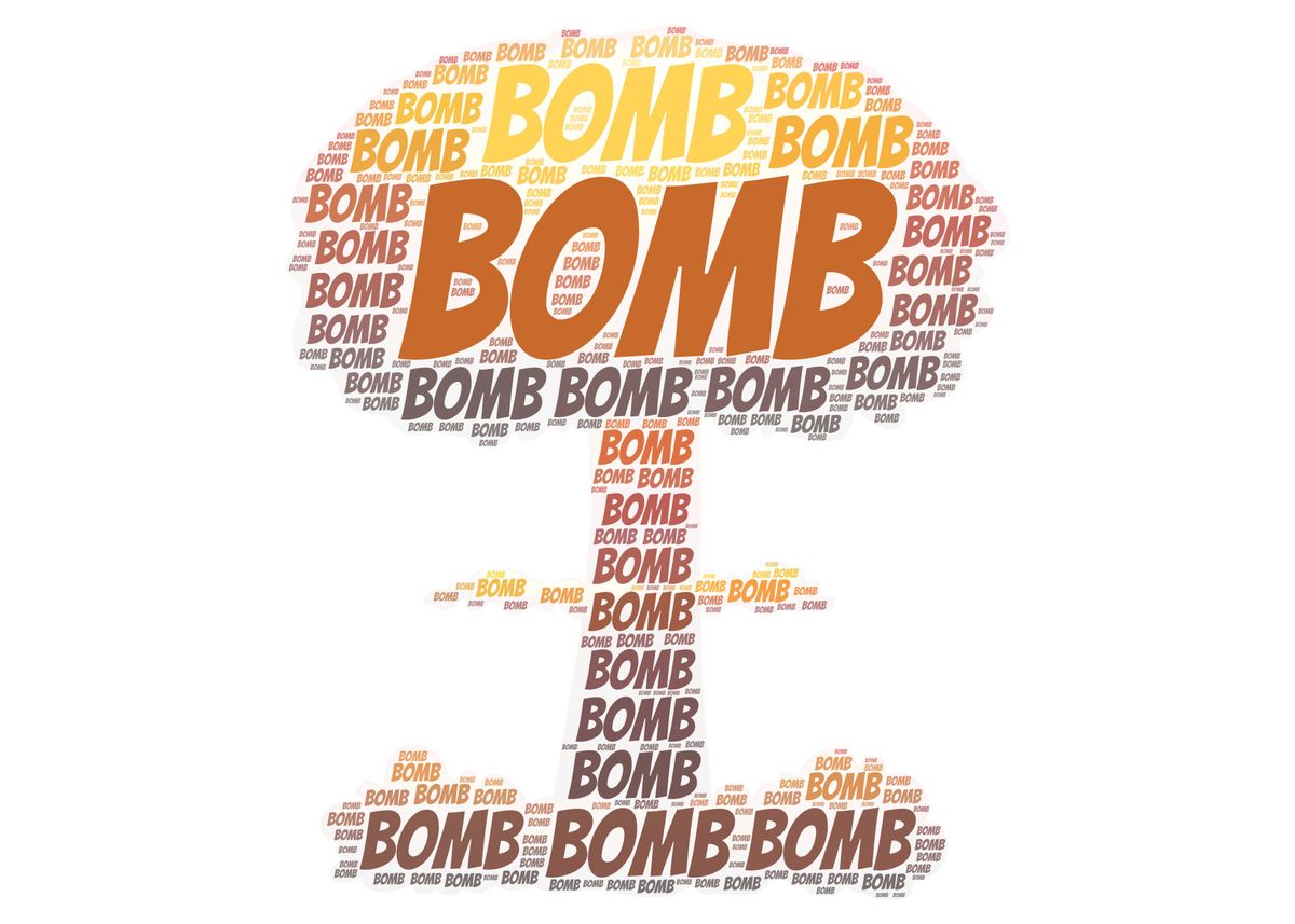 'Bomb Word Cloud' Poster by WordcloudPresents | Displate