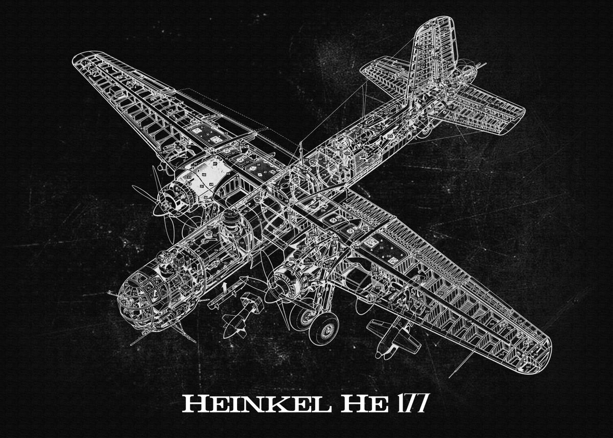 'Heinkel He 177' Poster by JAT DESIGNS | Displate