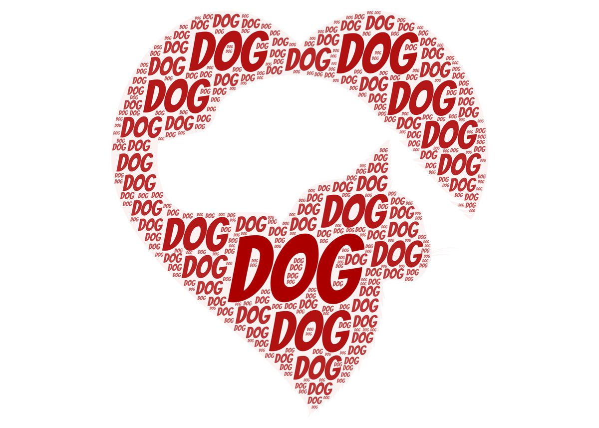'Dog Word Cloud' Poster, picture, metal print, paint by ...