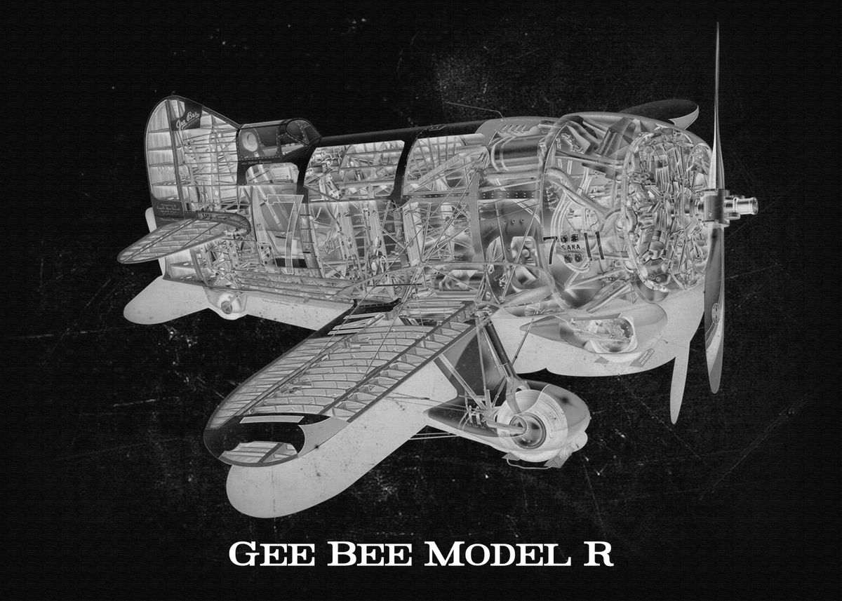 'Gee Bee Model R' Poster, picture, metal print, paint by JAT DESIGNS ...