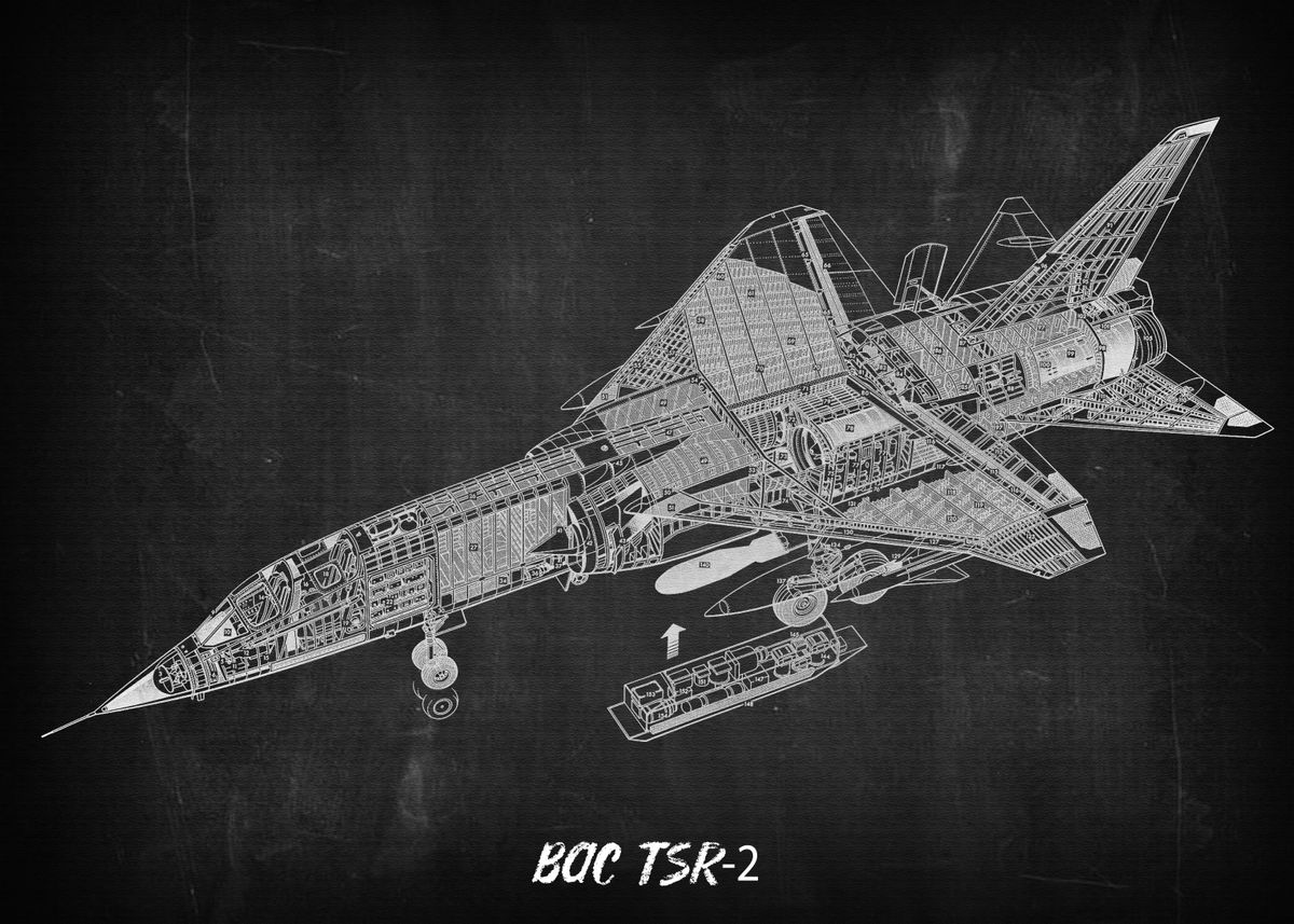 'BAC TSR2' Poster, picture, metal print, paint by DAVID CARL PLATES ...