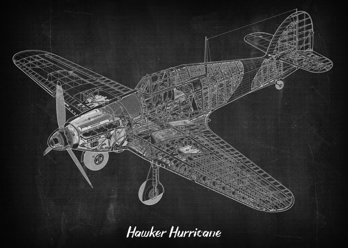 'Hawker Hurricane' Poster by MICHAEL BRUNS PLATES | Displate