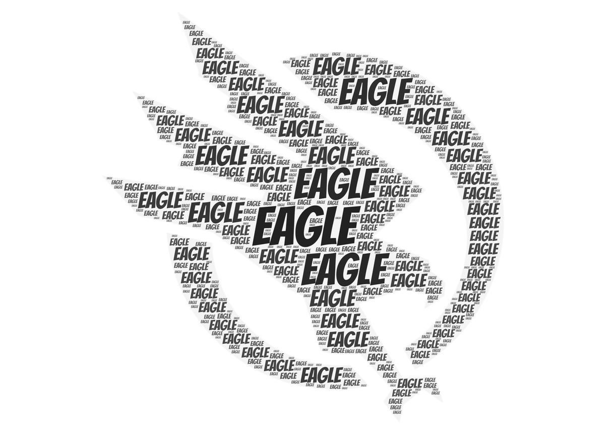'Eagle Word Cloud' Poster, picture, metal print, paint by ...