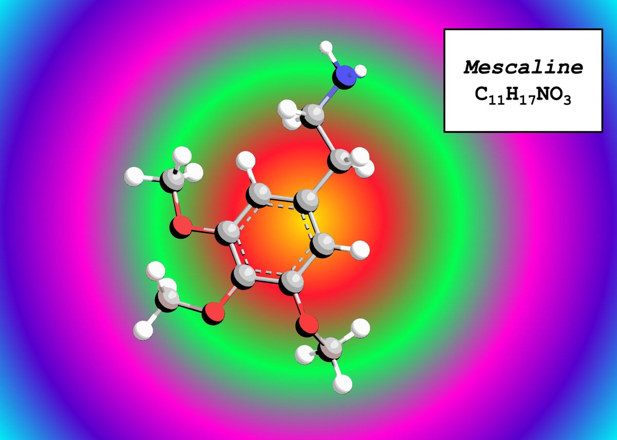 'Mescaline' Poster, picture, metal print, paint by ChemECool | Displate