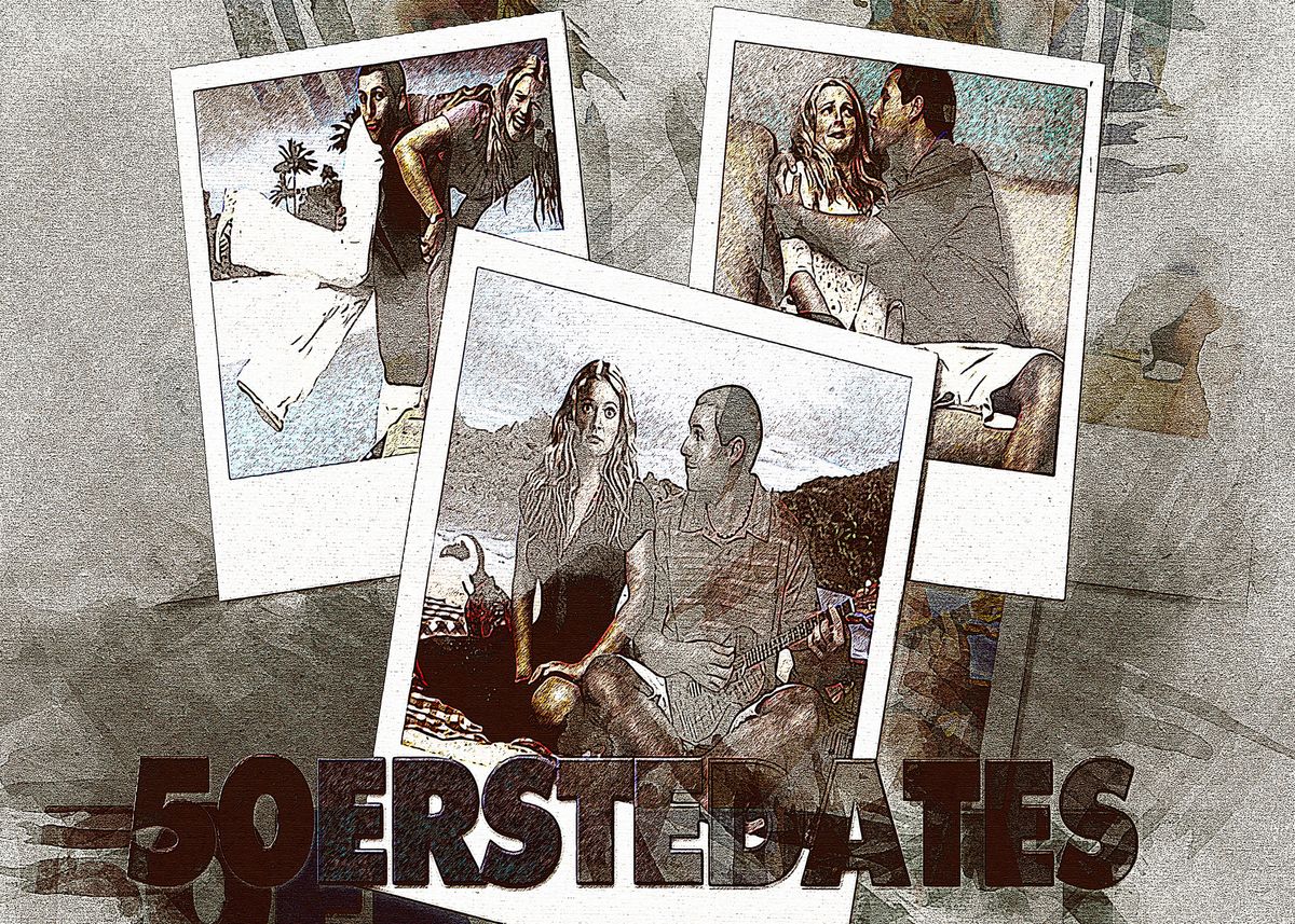 '50 First dates' Poster, picture, metal print, paint by Katerina Lim ...