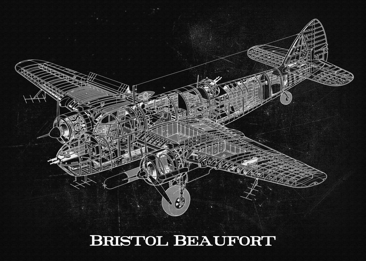 'Bristol Beaufort' Poster by JAT DESIGNS | Displate