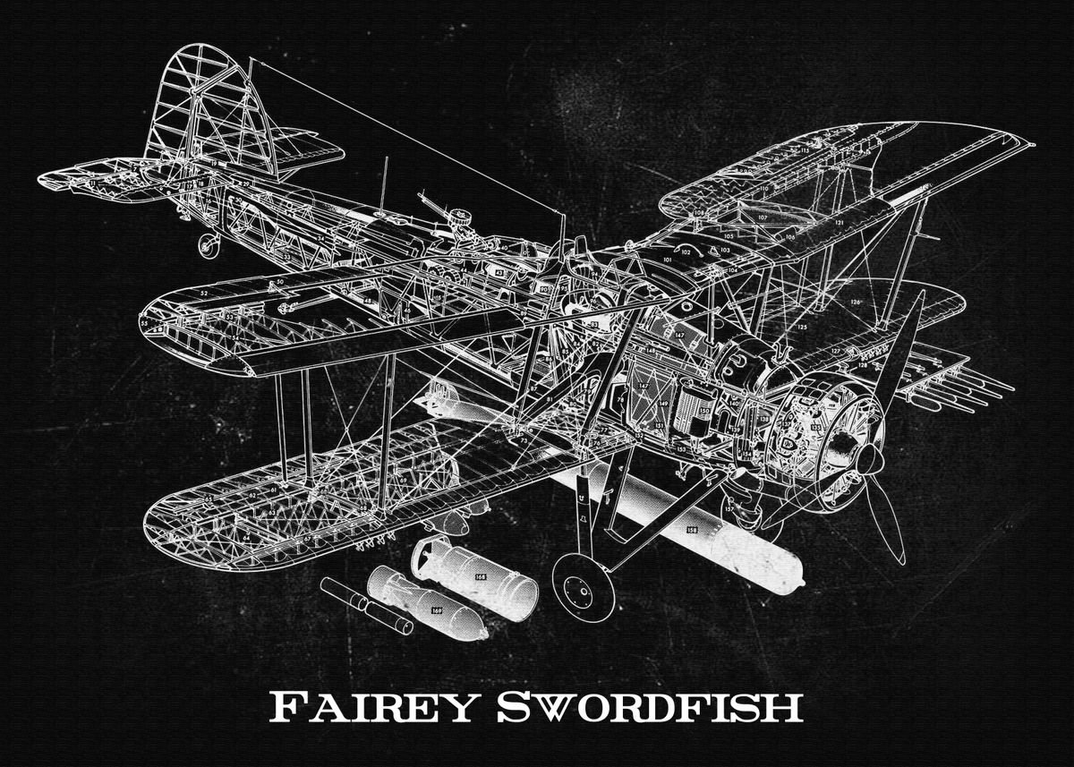 'Fairey Swordfish' Poster, picture, metal print, paint by JAT DESIGNS ...