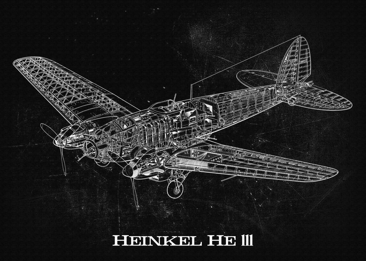'Heinkel He 111' Poster by JAT DESIGNS | Displate