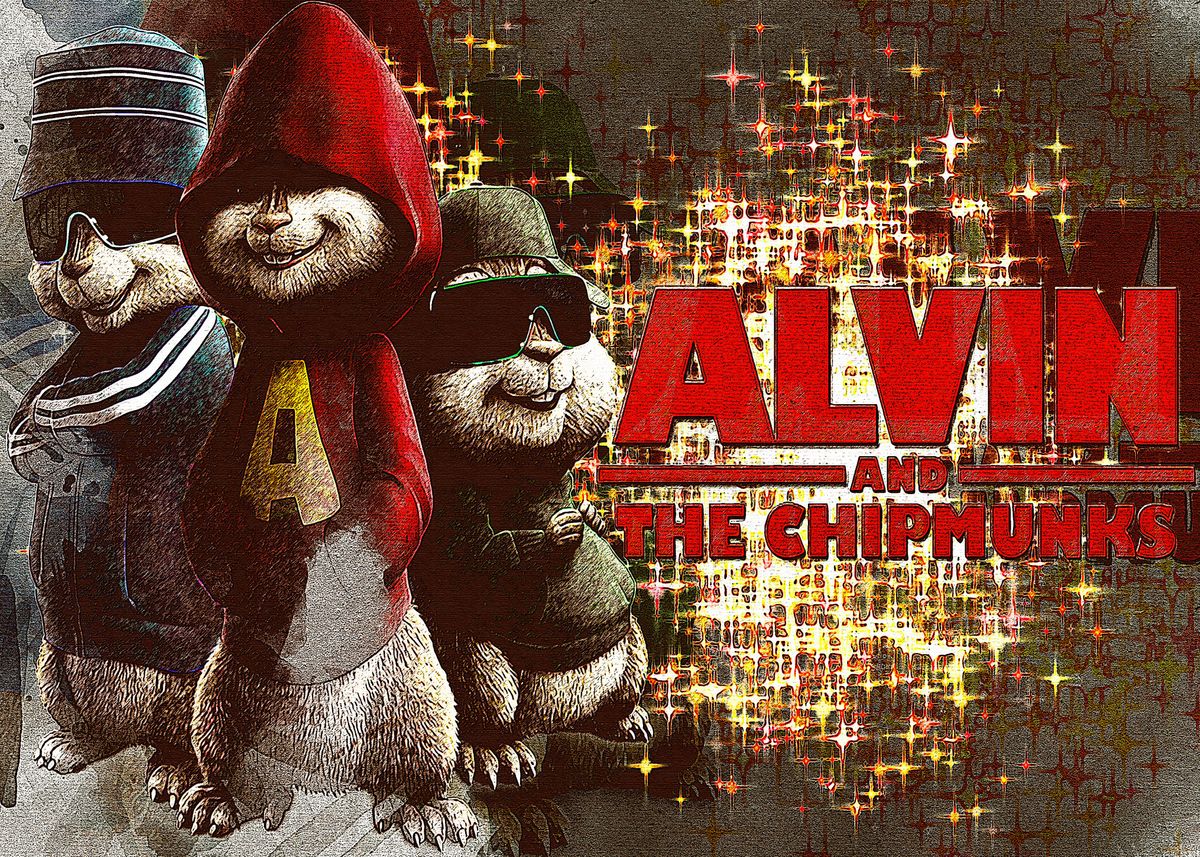 'Alvin and the chipmunks' Poster, picture, metal print, paint by ...