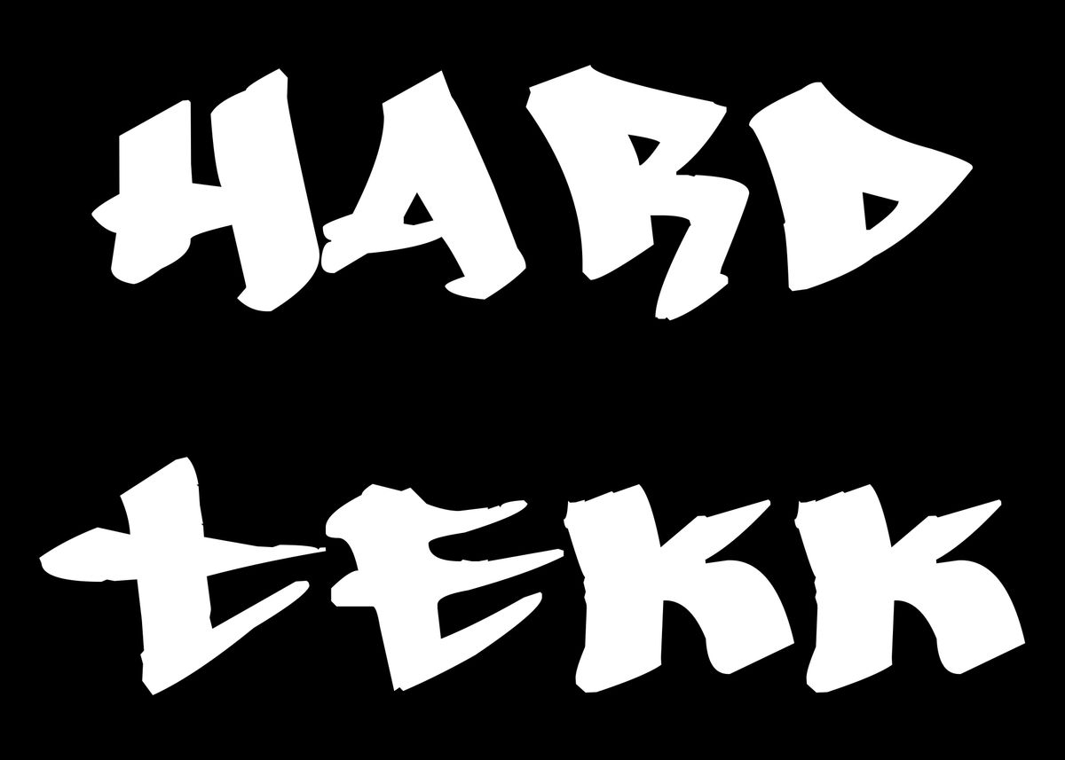 'Hard Tekk Techno Rave' Poster, picture, metal print, paint by Timo ...