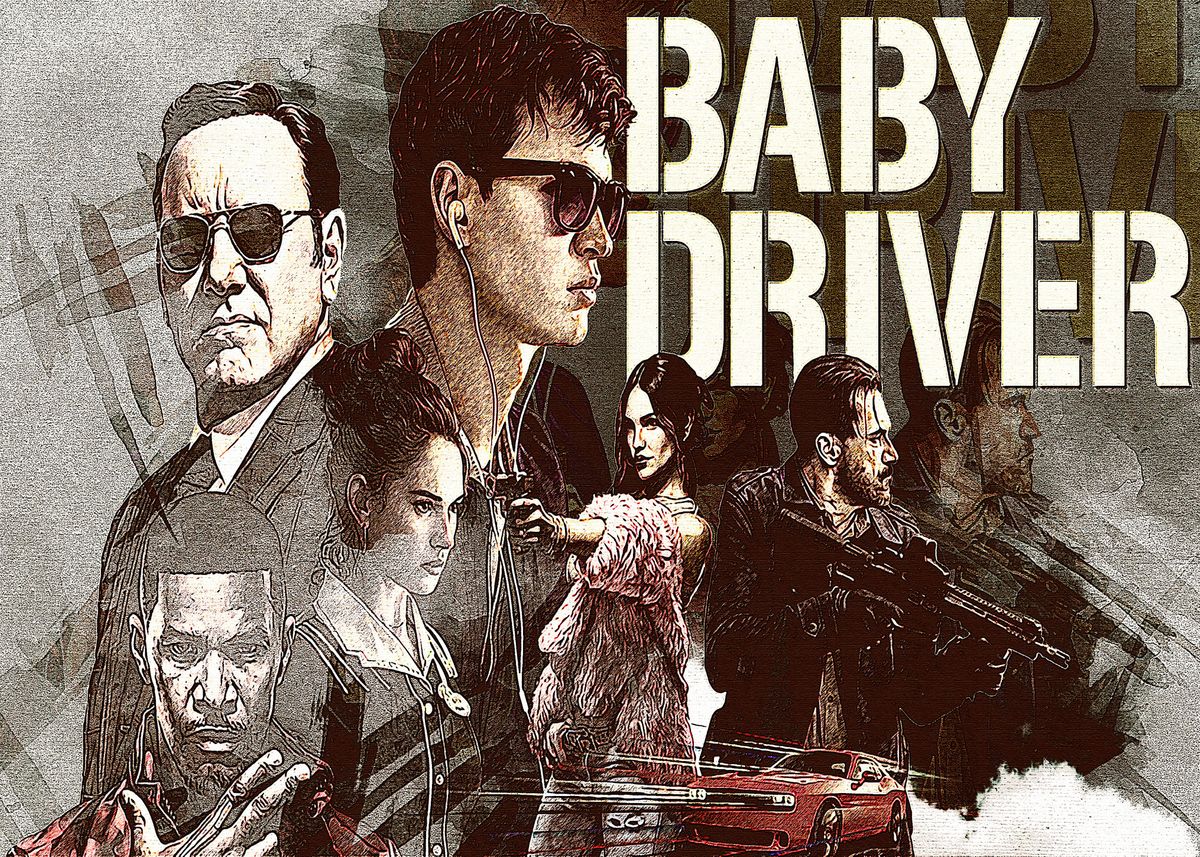 'Baby driver 1' Poster, picture, metal print, paint by Elisa Woodard ...