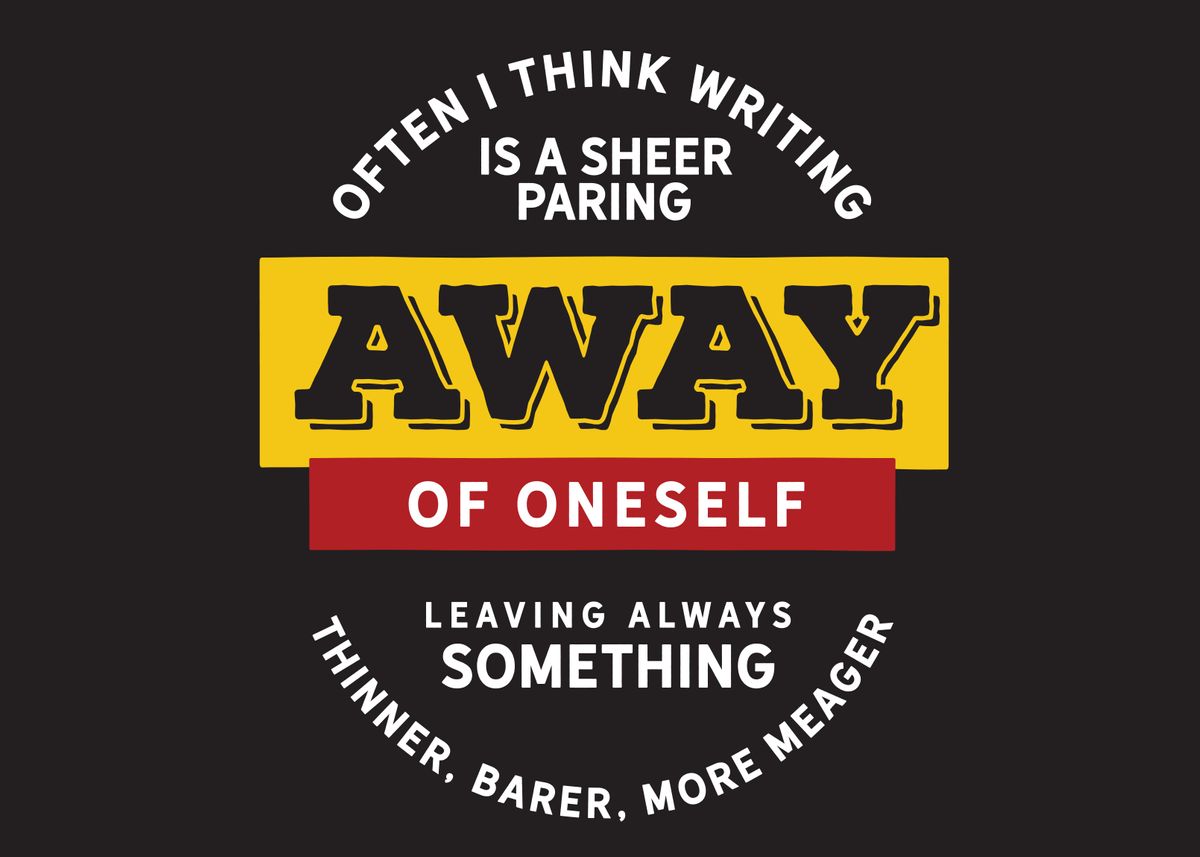 'Authors and Writing quote' Poster, picture, metal print, paint by ...