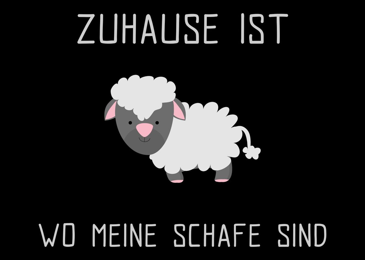 'Schaf Design Schaf Fans' Poster, picture, metal print, paint by Fabian ...