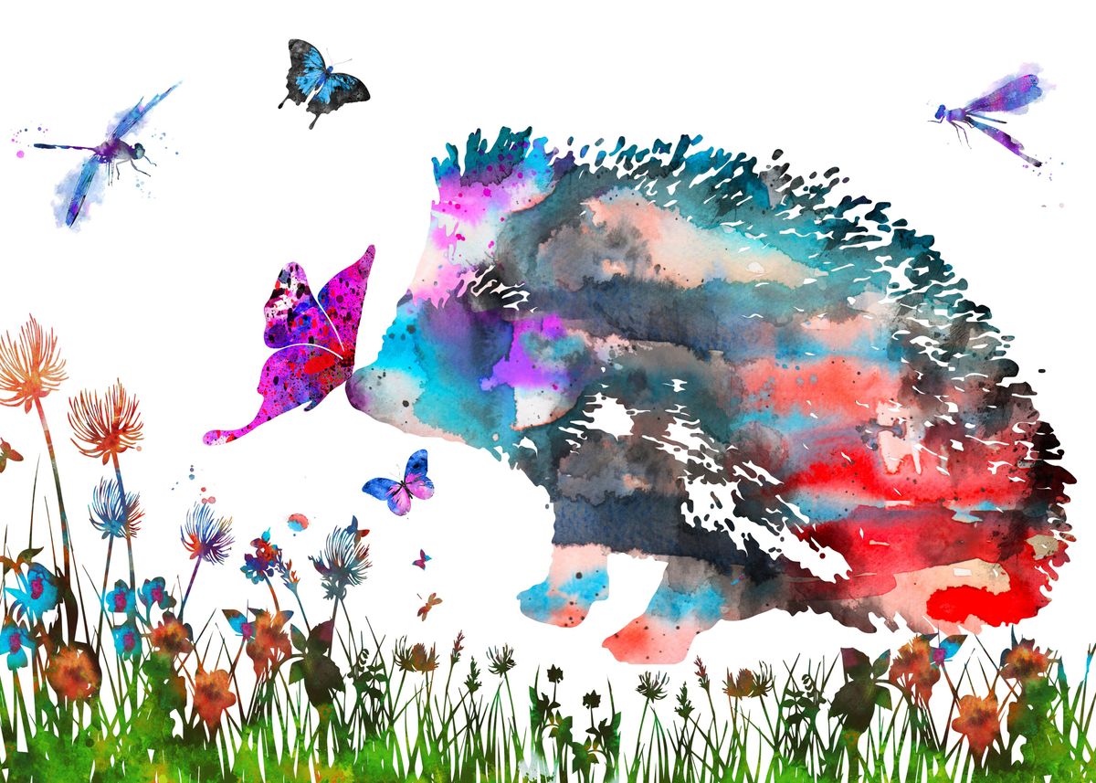 'Hedgehog ' Poster by RosaliasArt | Displate