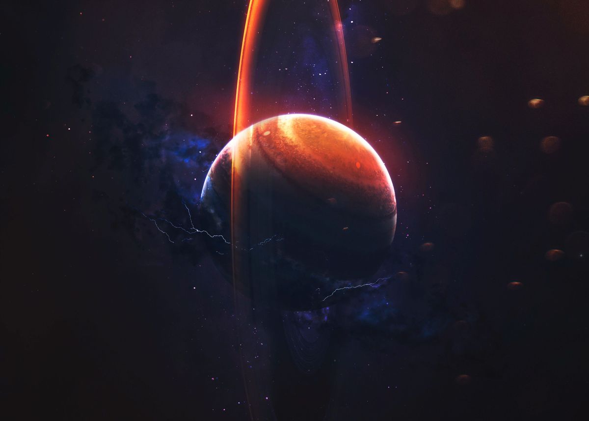 'Space X3' Poster, picture, metal print, paint by mizuyart | Displate