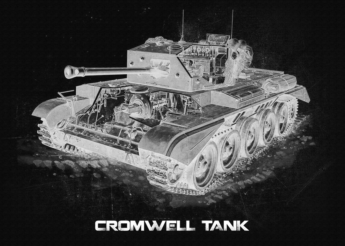 'CROMWELL TANK' Poster, picture, metal print, paint by JAT DESIGNS ...