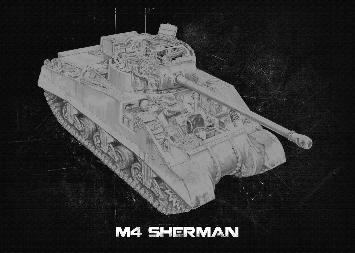 'M4 SHERMAN' Poster by JAT DESIGNS | Displate