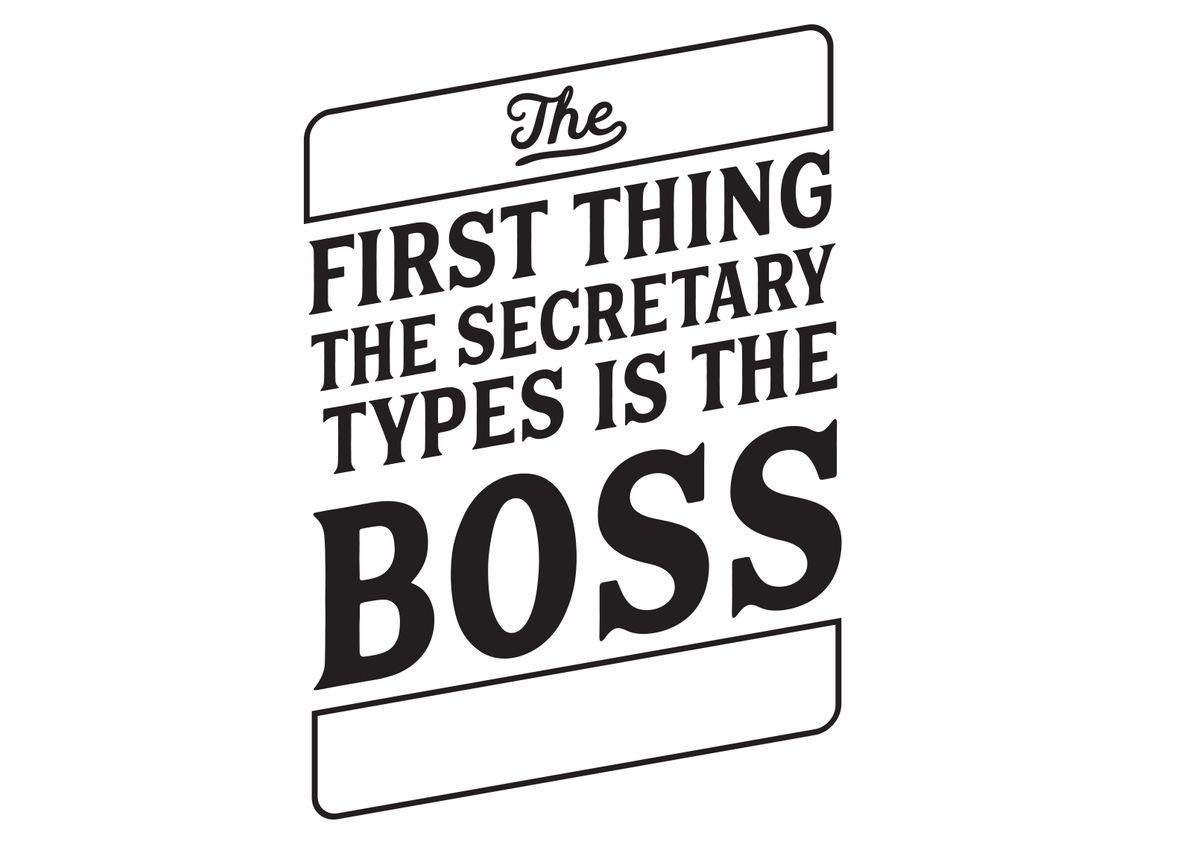 'the secretary types' Poster, picture, metal print, paint by baraiko ...