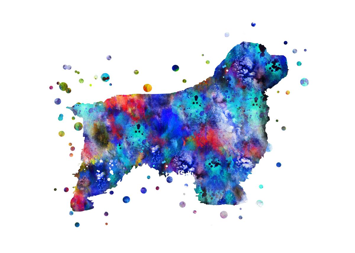 'Clumber Spaniel ' Poster, picture, metal print, paint by RosaliasArt ...