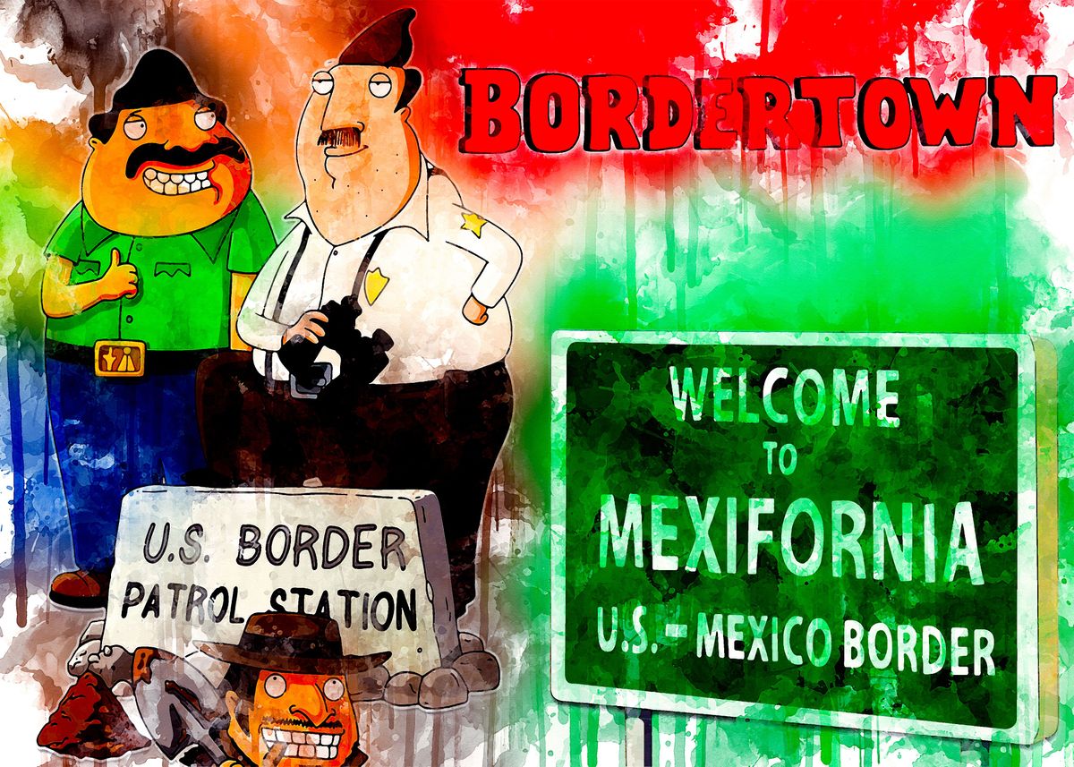 'Bordertown 2016' Poster, picture, metal print, paint by Vivienne ...