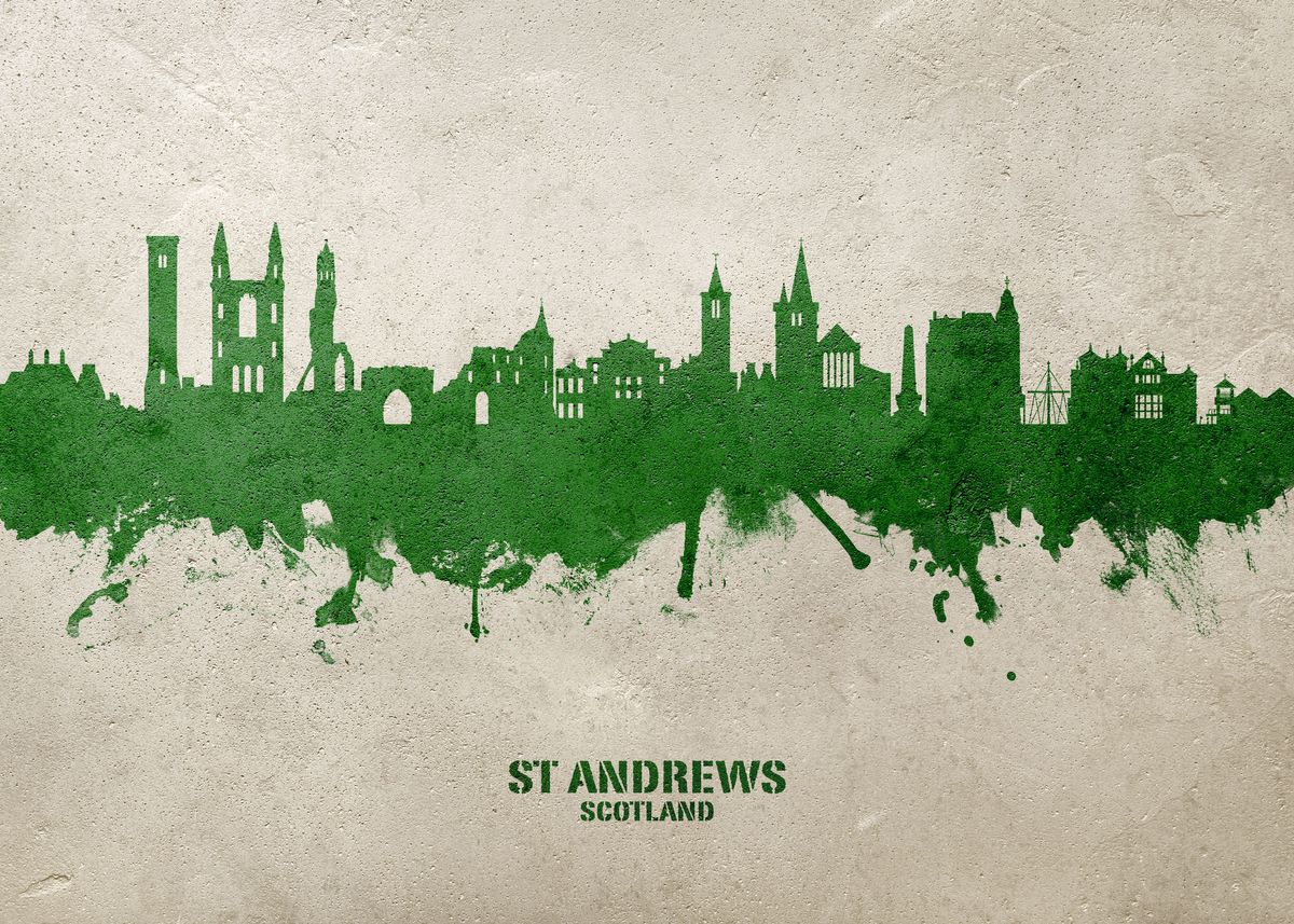 'St Andrews Skyline' Poster, picture, metal print, paint by Michael ...