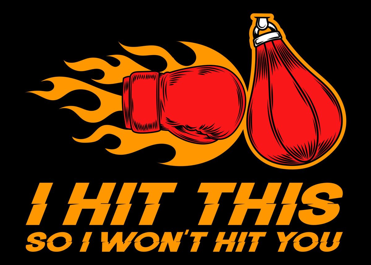 'Boxing Glove On Fire' Poster, picture, metal print, paint by ...