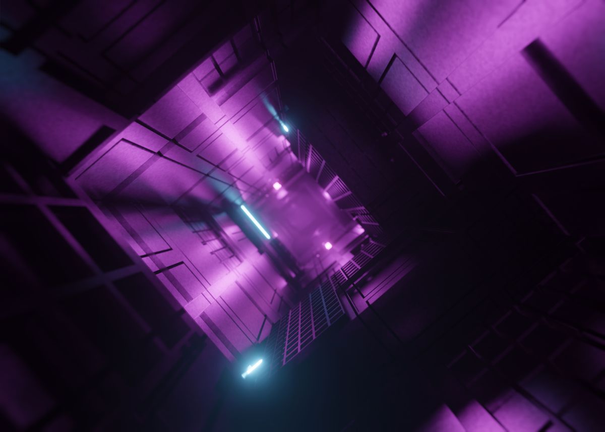 'Core Cube' Poster, picture, metal print, paint by Exagon | Displate