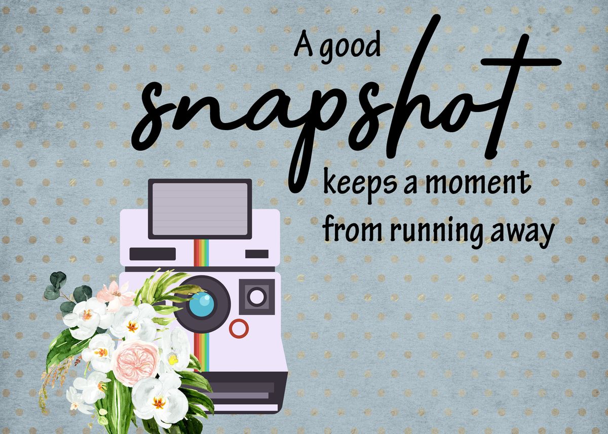 'A good snapshot' Poster, picture, metal print, paint by Juliana RW ...
