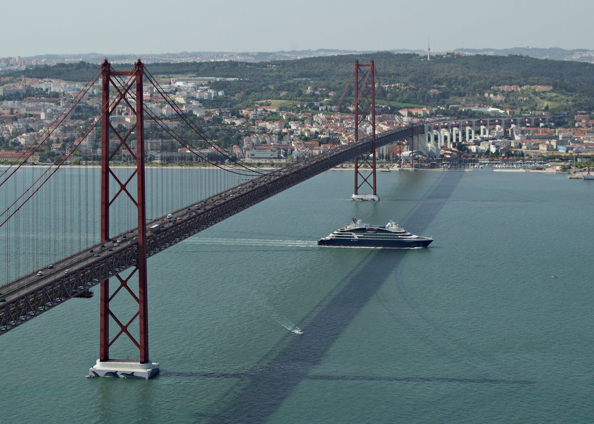 'Lisbon Portugal Bridge' Poster by Max Ronn | Displate