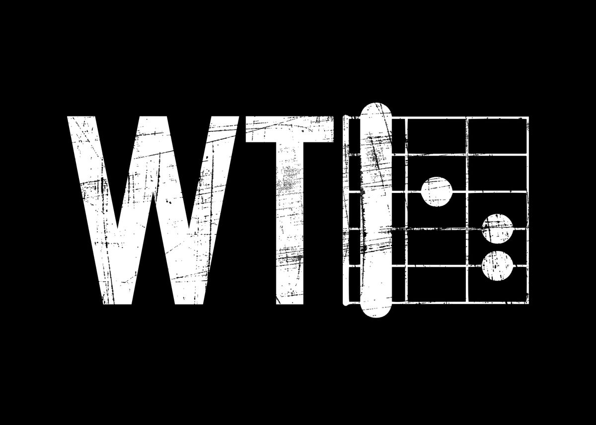 'WTF Guitar F Chord' Poster, picture, metal print, paint by RAWWR ...