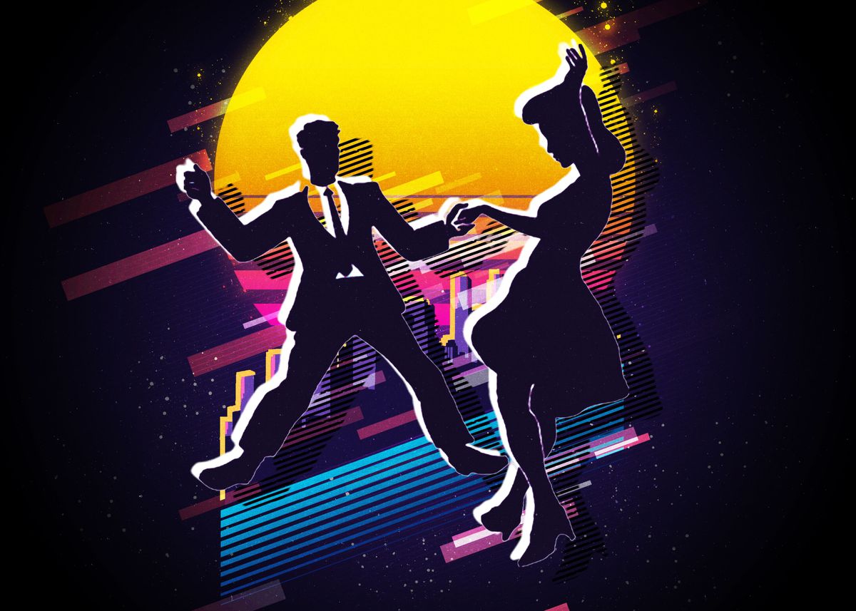 'Swing dance' Poster, picture, metal print, paint by Moranroy | Displate