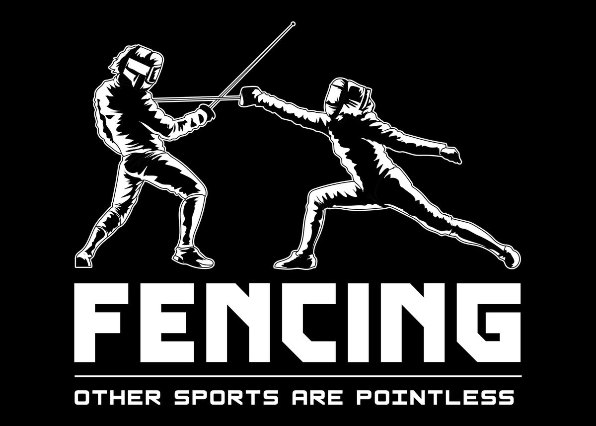 'Fencing Fencer' Poster, picture, metal print, paint by CrazySquirrel ...