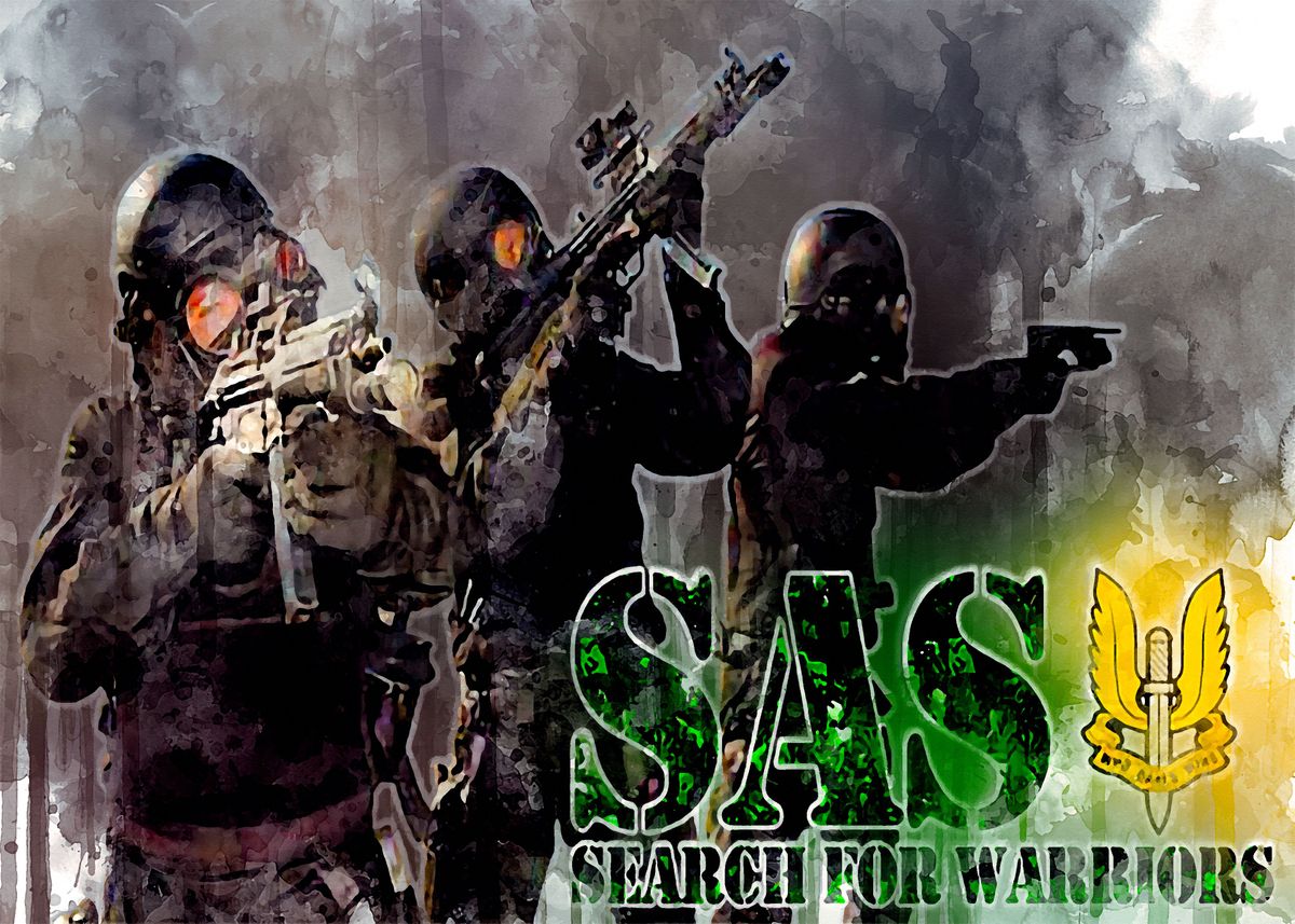 'Sas The Search For Warri' Poster, picture, metal print, paint by Zain ...