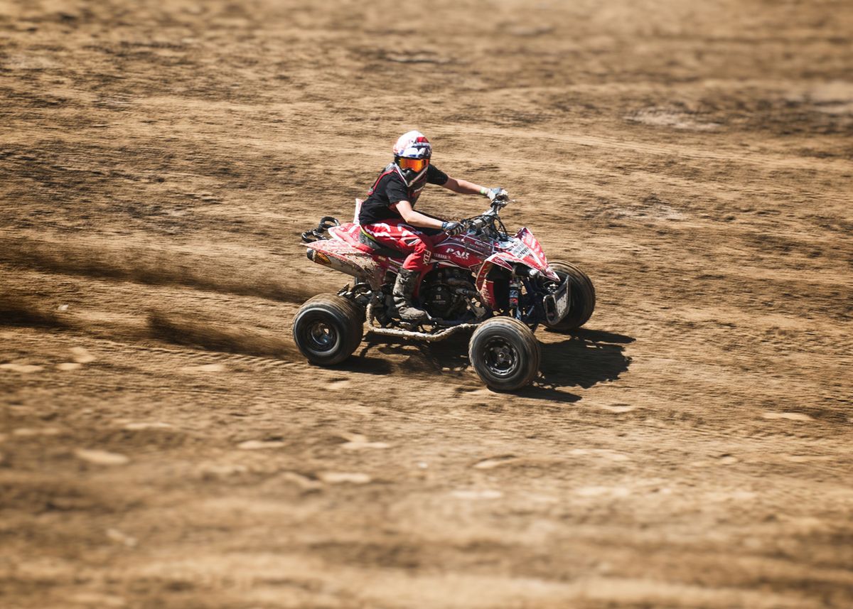 'Quad race' Poster, picture, metal print, paint by MilGraphics | Displate