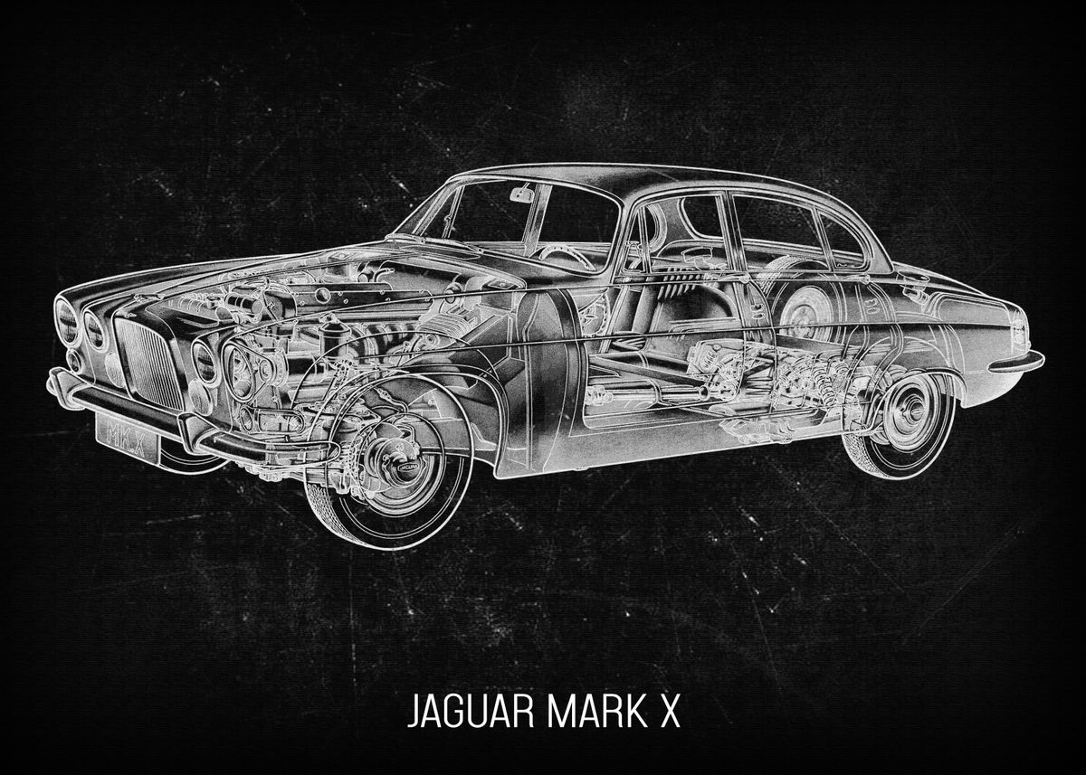 'Jaguar Mark X' Poster by JAT DESIGNS | Displate
