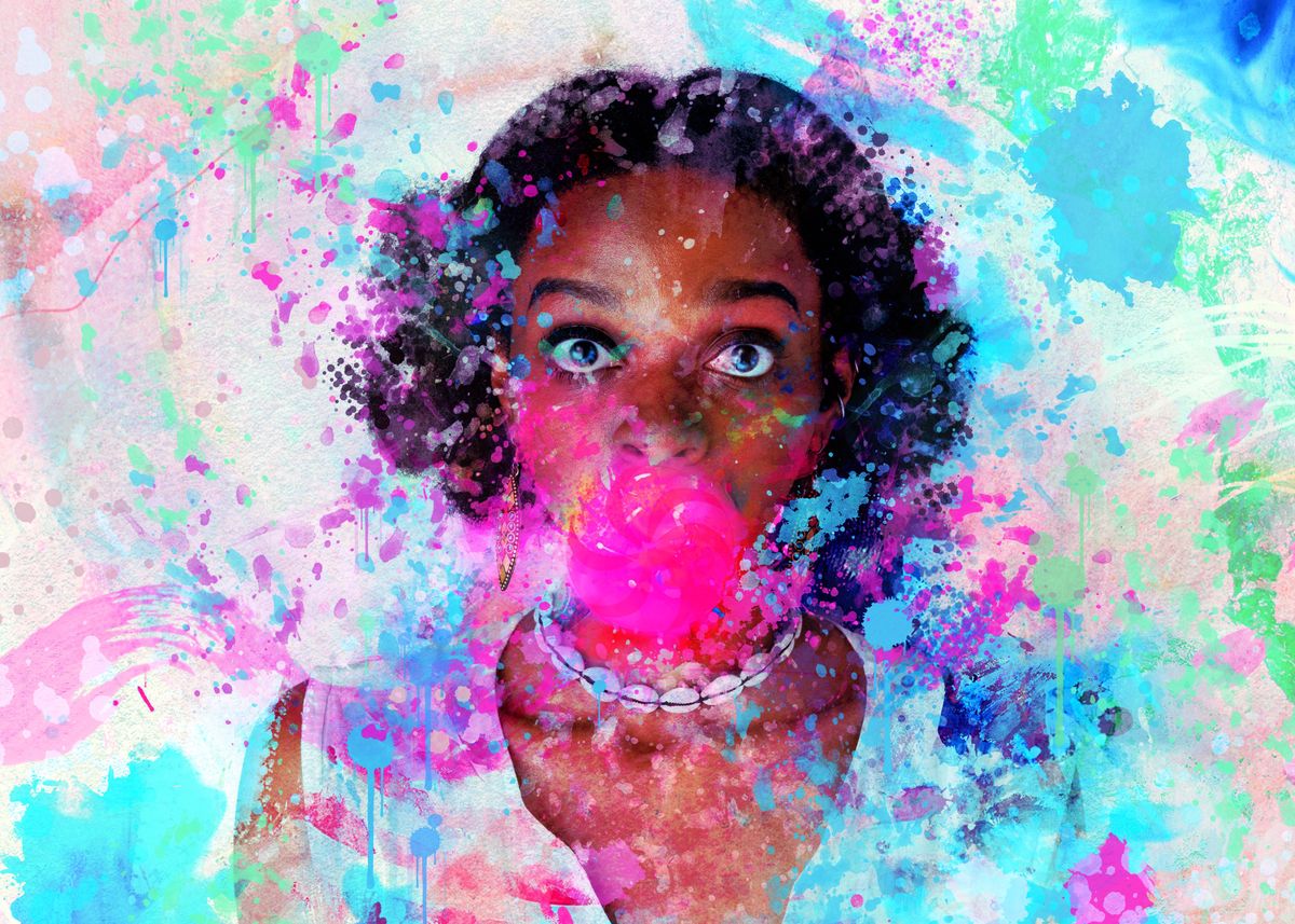 'Bubblicious' Poster, picture, metal print, paint by Claudia McKinney ...