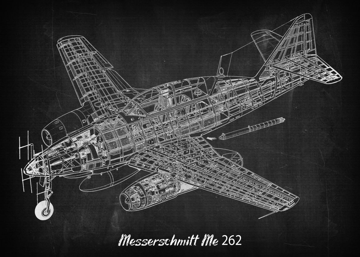 'Messerschmitt Me 262' Poster, picture, metal print, paint by DAVID ...