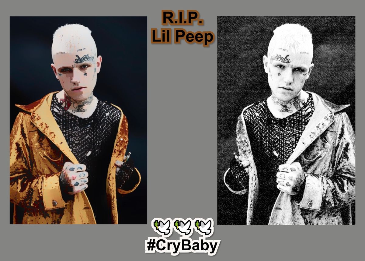 'Lil Peep Cry Baby' Poster, picture, metal print, paint by Keyyyy ...