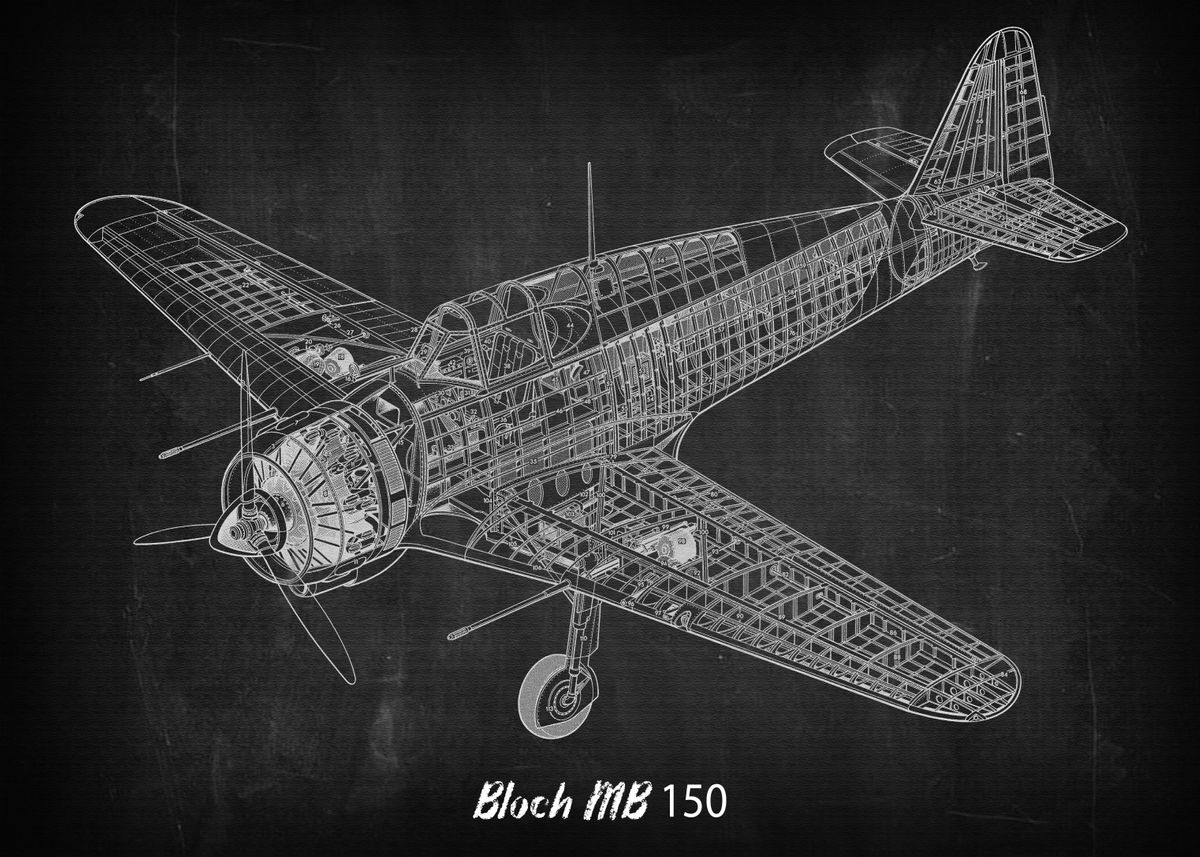 'Bloch MB 150' Poster by MICHAEL BRUNS PLATES | Displate