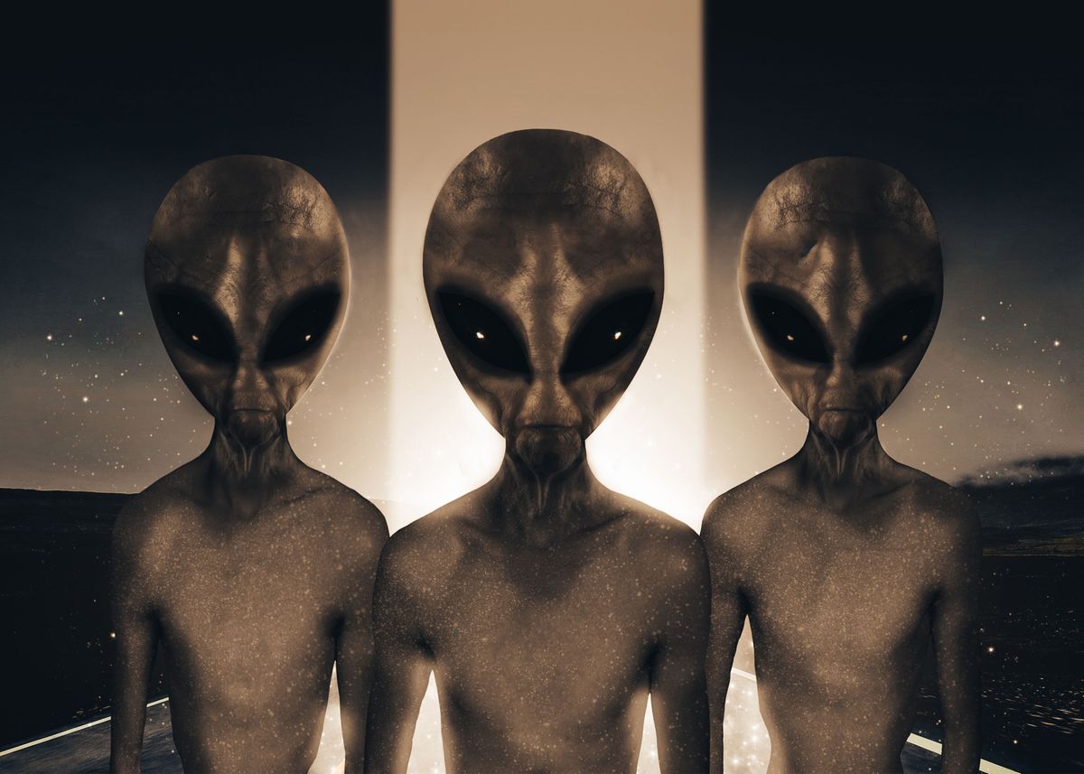 'Alien Encounter' Poster, picture, metal print, paint by Planates ...