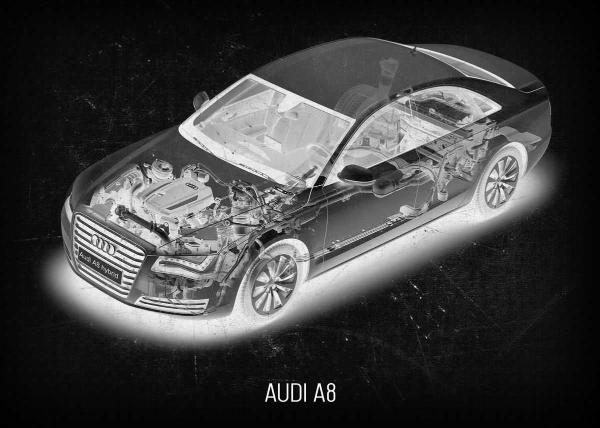 'Audi A8' Poster, picture, metal print, paint by JAT DESIGNS | Displate