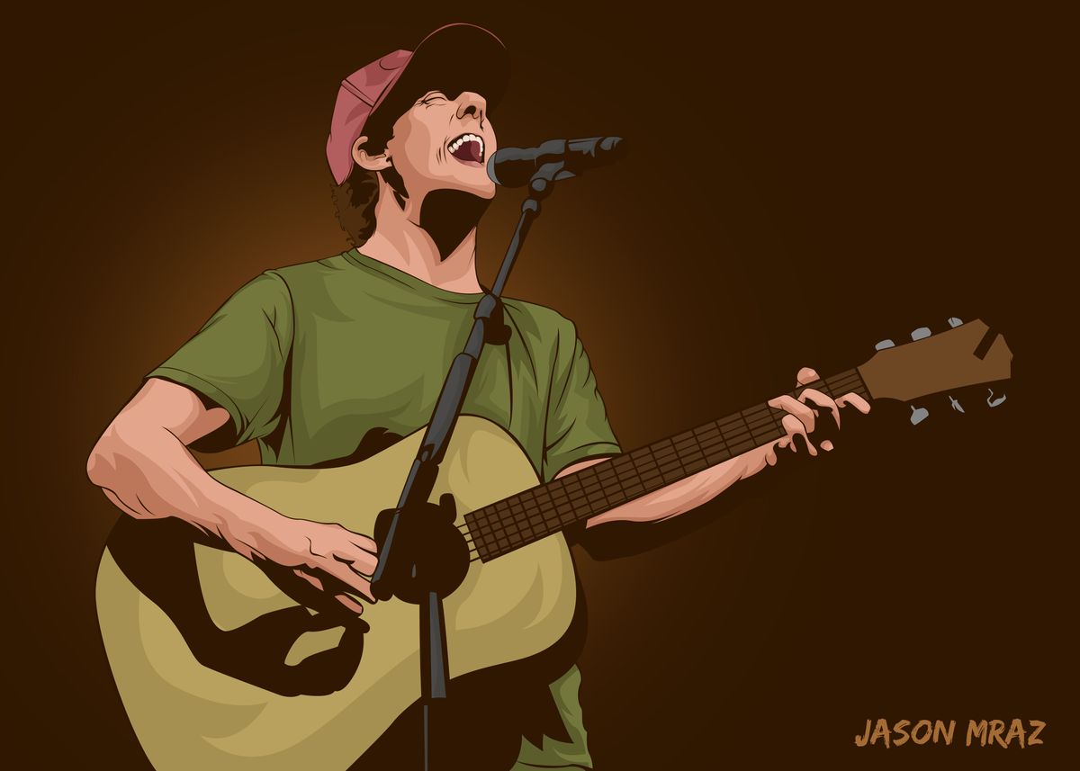 'Jason Mraz Vector' Poster by Figo Kusuma Akbar | Displate