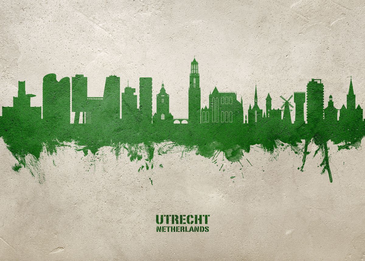 'Utrecht Skyline' Poster by Michael Tompsett | Displate