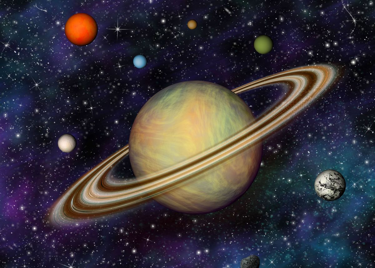 'Planets PIV' Poster by Turie Art | Displate