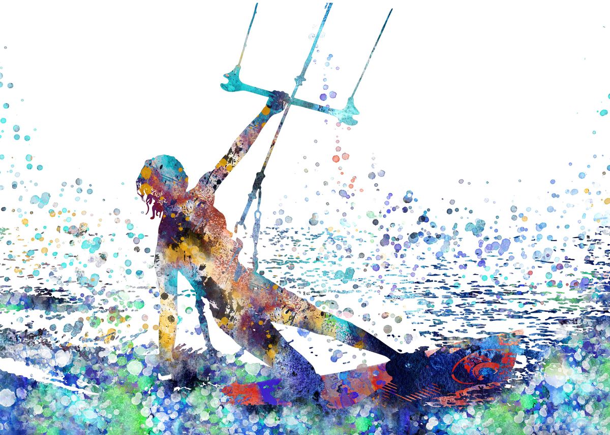 'Kitesurfing ' Poster by RosaliasArt | Displate
