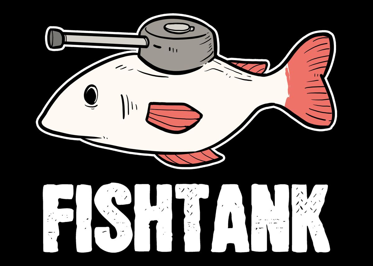 'Fishtank Fish Soldier Funn' Poster, picture, metal print, paint by ...
